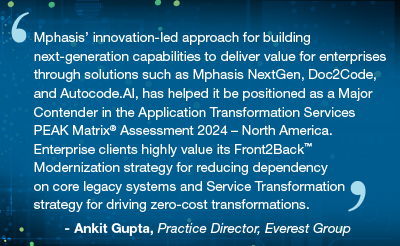 Mphasis Positioned as a Major Contender for Application Transformation by Everest PEAK Matrix ...